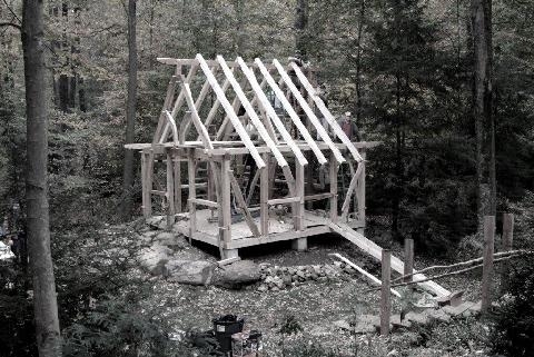 Summer Cruck House c.2003 | The Sweetgrass Joinery Co.